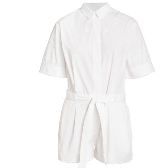 rag & bone | Pants & Jumpsuits | Rag Bone Surplus Belted White Romper ...
